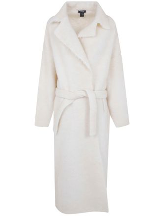 Avant Toi Coat Hand-Painted Alpaca Over Coat With Belt
