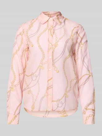 GANT Bluse mit Seide-Anteil und Kentkragen