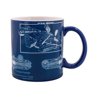 Silver Buffalo Star Wars Millenium Falcon Blueprints Keramiktasse, 590 ml