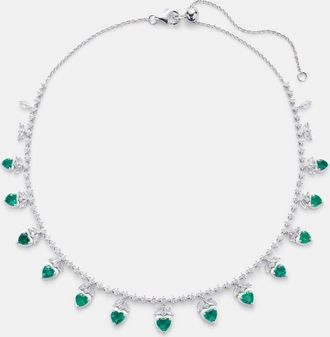 Kamyen Jewellery Choker aus 18kt Weißgold mit Diamanten und Smaragden