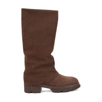 Copenhagen Braune Nabuc Flache Schuhe - - Shoes - Damen - Braun - 38 EU