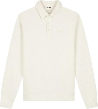 Olaf Hussein Homme, Tops, Blanc, Taille: L Polo Oversize Signature