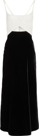 Giambattista Valli Zweifarbiges Kleid aus Samt - Schwarz