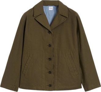 Aspesi Femme, Vestes, Vert, Taille: 36 FR Giacca regular in gabardina di cotone