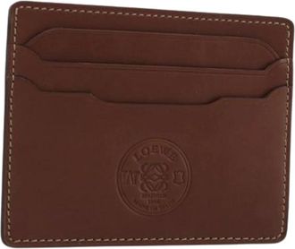 Loewe Pre-owned Card Case - Femme - Pre-owned - Brun - Taille: ONE Size