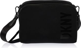 DKNY Womens Tilly Camera Bag in Faux Leather, Black/Black, One Size