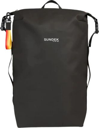 Sundek Rucksack mit Regenbogen-Rei&szlig;verschluss - - Bags - unisex - Schwarzk - ONE SIZE