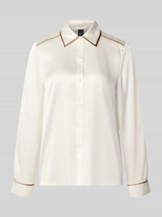 Marc Cain Regular Fit Seidenbluse mit Kontraststreifen