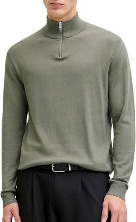 Jack & Jones Jack & Jones Jjeemil Knit Half Zip Noos, Vetiver, XL pour Homme