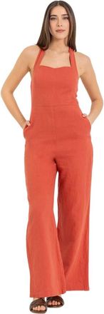 Kocca Femme, Combinaisons et Ensembles, Brun, Taille: 40 FR Combinaison Pantalon Large en Lin
