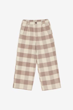 Woolrich Unisex Hose aus Nylon-Woll-Mischung mit Karomuster Beige Größe XS