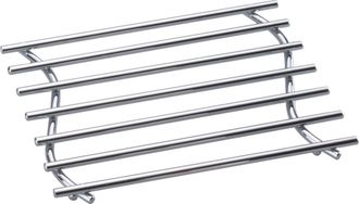 KitchenCraft Untersetzer f&uuml;r Kocht&ouml;pfe und Pfannen, Topfuntersetzer Edelstahl, Hitzebest&auml;ndige Untersetzer Teller in Gitterform, Silber Edelstahl, Verchromt, 27 x 