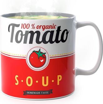 Balvi Tomato Keramik-Tasse f&uuml;r Suppen. Mikrowellen- und sp&uuml;lmaschinenfest. Kapazit&auml;t: 500 ml