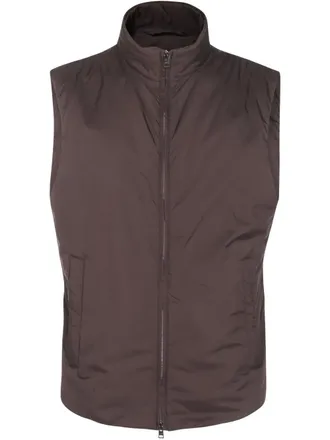 Herno gilet &agrave; fermeture zipp&eacute;e - Marron