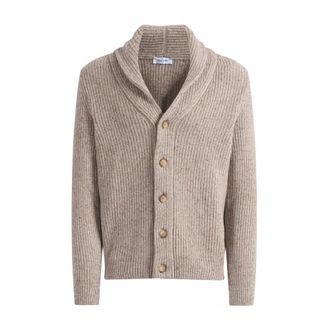 Gran Sasso Homme, Pulls, Beige, Taille: XL Gilet &agrave; col ch&acirc;le