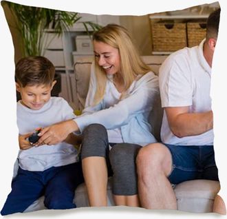 Generic Individuelles Foto-Kissen mit Text, einseitig, personalisierbar, 45,7 x 45,7 cm, personalisierbar, Hochzeitsandenken, Haustier-Gedenk-Kissenbezug, ind