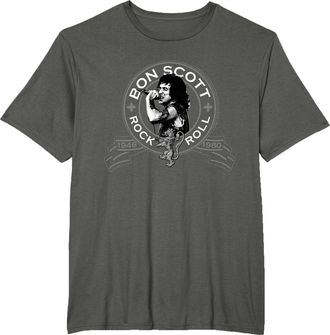 Popfunk Bon Scott Rock n Roll Lion Shield T-Shirt