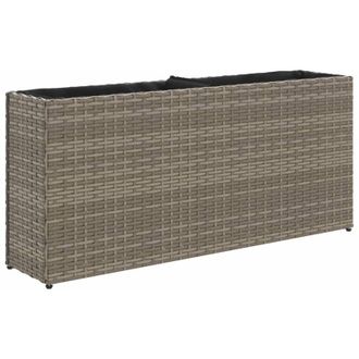 vidaXL Vidaxl - Jardini&egrave;re 2 pots gris 90x20x40 cm - R&eacute;sine tress&eacute;e l&eacute;g&egrave;re - Acier enduit de poudre - R&eacute;sistante aux intemp&eacute;ries