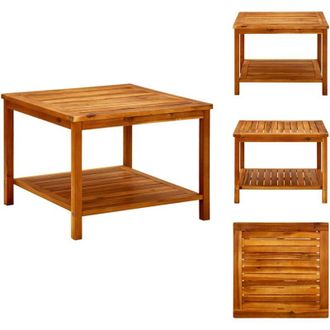 vidaXL Couchtisch 60x60x45 cm Massivholz Akazie - Holz Couchtisch - Akzidenzholzttisch - Wohnzimmertisch - Beistelltisch - Esszimmertisch