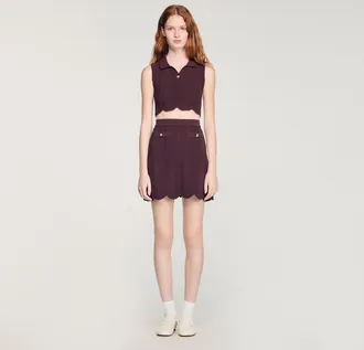 Sandro Jupe courte en maille fantaisie