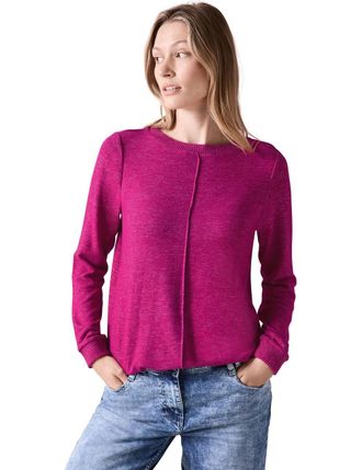 Cecil Damen B322078 Langarmshirt, Jewel Pink Melange, XL EU