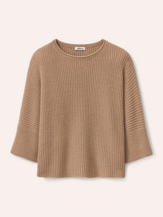 Walbusch Rundhalspullover Damen Pullover mit Kimono&auml;rmel Rundhals Langarm, modern