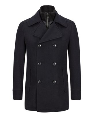 Tom Rusborg Zweireihige Cabanjacke mit heraustrennbarer Steppblende in