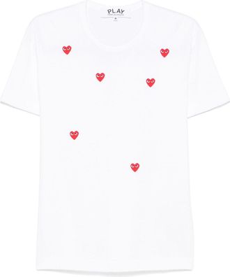 Comme Des Garçons T-Shirt mit Herz-Print - Weiß