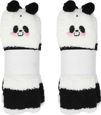 Hemobllo Chaussettes Hautes en Polaire Duveteuse pour Femme et Fille Bas Cuissardes Chauds en Molleton Corail Taille Unique Chaussettes DHiver Confortables pou