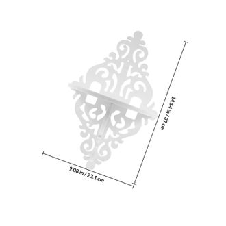 Valiclud Wandregale Wei&szlig; Geschnitzt 1 Paar Schwebende Regale f&uuml;r Pflanzen Zimmerwand Aufbewahrung Wohnzimmer Badezimmer