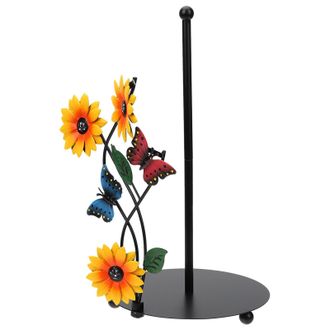 BESPORTBLE Papierhandtuchhalter aus Schmiedeeisen mit Sonnenblumenmotiv Dekorativer K&uuml;chenrollenhalter f&uuml;r Wohnzimmer und Schlafzimmer Rei&szlig;fester Organizer f&uuml;r P