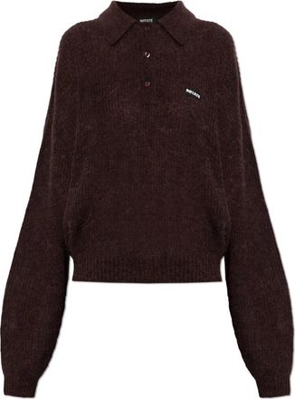 Rotate Logo Patch Polo - - Knitwear - Damen - Braun - XS