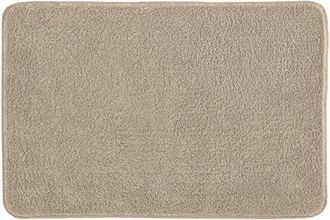 Kleine Wolke Badteppich Ricco mit 65 x 115 cm in Taupe aus 100% Polyester