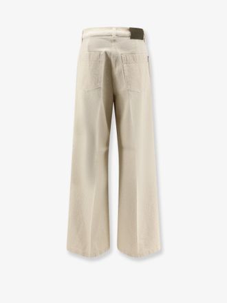 Aspesi Womens Denim Trousers Beige Cotton