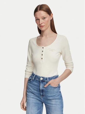 Guess Bluse W6YP60 K5318 Creme Slim Fit