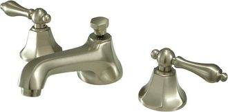 Elements of Design ES4468AL New York Waschtischarmatur, 2-Griffe, 20,3-40,6 cm, satiniertes Nickel ES4468AL New York 5-1/2 geb&uuml;rsteter Nickel