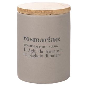 Villa D'Este Home Tivoli Victionary Dose Rosmarin, 280 ml, Steingut, Bambusdeckel