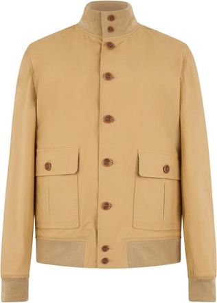 Valstar Blouson col montant en coton stretch - Homme - Vestes - Beige - Taille: XL