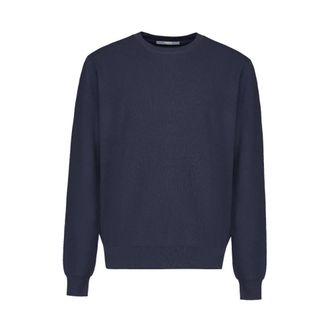 People of Shibuya Rundhals-Strickpullover mit langen &Auml;rmeln - - Knitwear - Herren - Blau - S