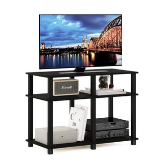 Furinno Romain Turn-N-Tube TV-Ständer für Fernseher bis zu 40 Zoll, Espresso/Schwarz