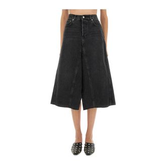 Haikure Weitbein-Denim Culottes - - Skirts - Damen - Schwarzk - W27