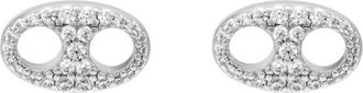 Emporio Armani Womens Brass or Stainless Steel Button Stud Closure Earrings
