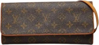 Louis Vuitton Pre-owned Pochette Twin GM Monogram Sac Bandouli&egrave;re - Femme - Pre-owned - Brun - Taille: ONE Size