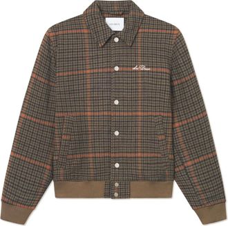 Les Deux Homme, Vestes, Brun, Taille: M Veste Varsity Pied-de-poule Teck