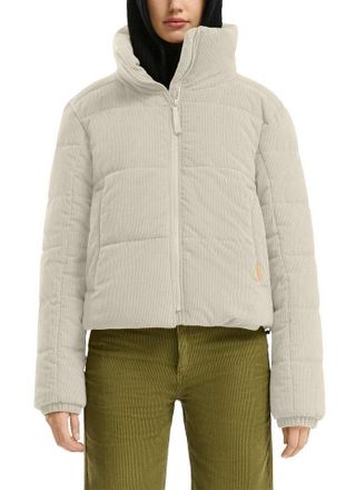 QS by s.Oliver Steppjacke kurz, aus Cord und mit Stehkragen