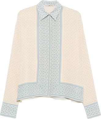 Ermanno Scervino Femme, Blouses et Chemises, Multicolore, Taille: 36 FR Chemise boutonn&eacute;e &agrave; imprim&eacute; g&eacute;om&eacute;trique