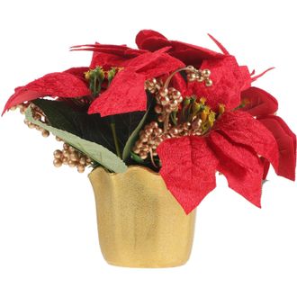 Angoily Weihnachtsdeko K&uuml;nstliche Weihnachtspflanzen f&uuml;r Innen und Au&szlig;endekoration Naturgetreue Kleine Bonsai als Weihnachtsszenen Deko-Requisiten