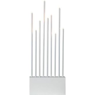 Eglo Kerzenst&auml;nder Buzz, Dekoleuchte Weihnachten, Fensterdeko aus Holz, Stahl in wei&szlig;, warmwei&szlig;