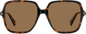 Polaroid PLD 6219/S Sonnenbrille, Havana, 56 f&uuml;r Damen, Havana, 54