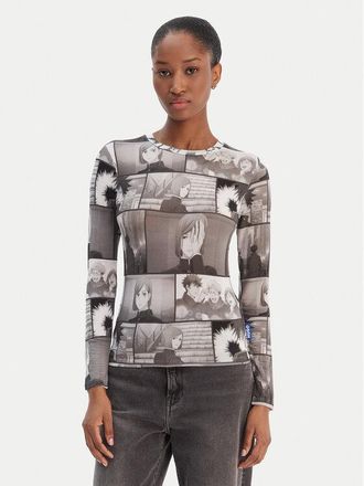 HUGO BOSS Bluse Diraluna 50555473 Grau Regular Fit